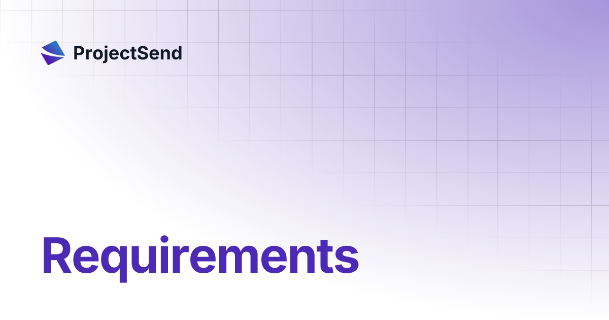 Requirements | ProjectSend