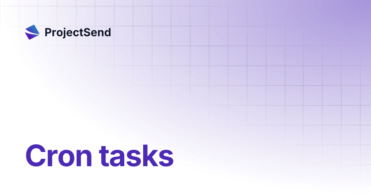 Cron tasks | ProjectSend