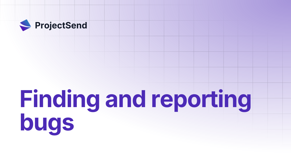Finding And Reporting Bugs Projectsend